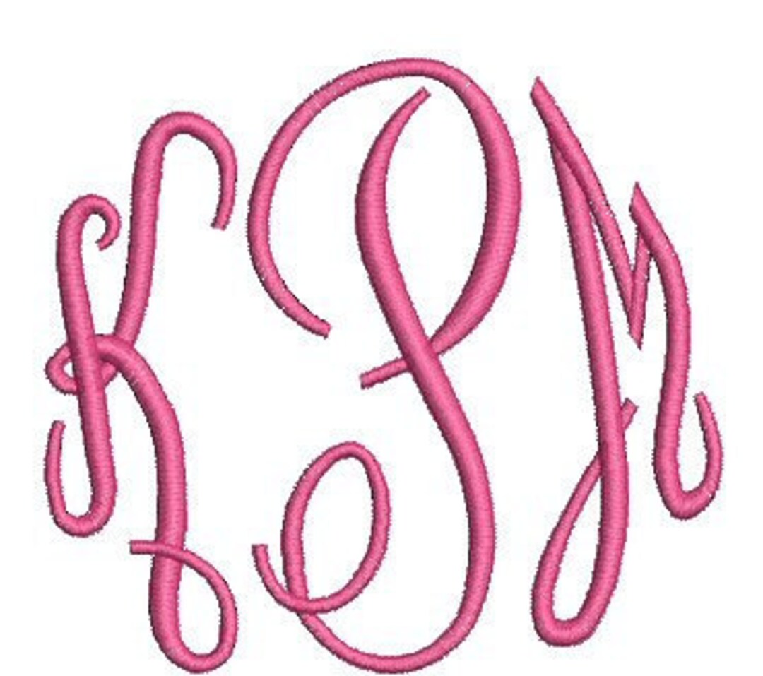 Chamberlain Vine Monogram Embroidery Font Designs 1.5 - Etsy