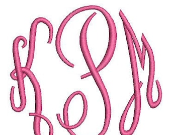 Chamberlain Fancy 5 Inch Monogram Embroidery Font | Etsy