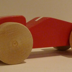 Toy Race Car - Toy Wooden Red Race Car - Handcrafted Wooden Toy Red ...