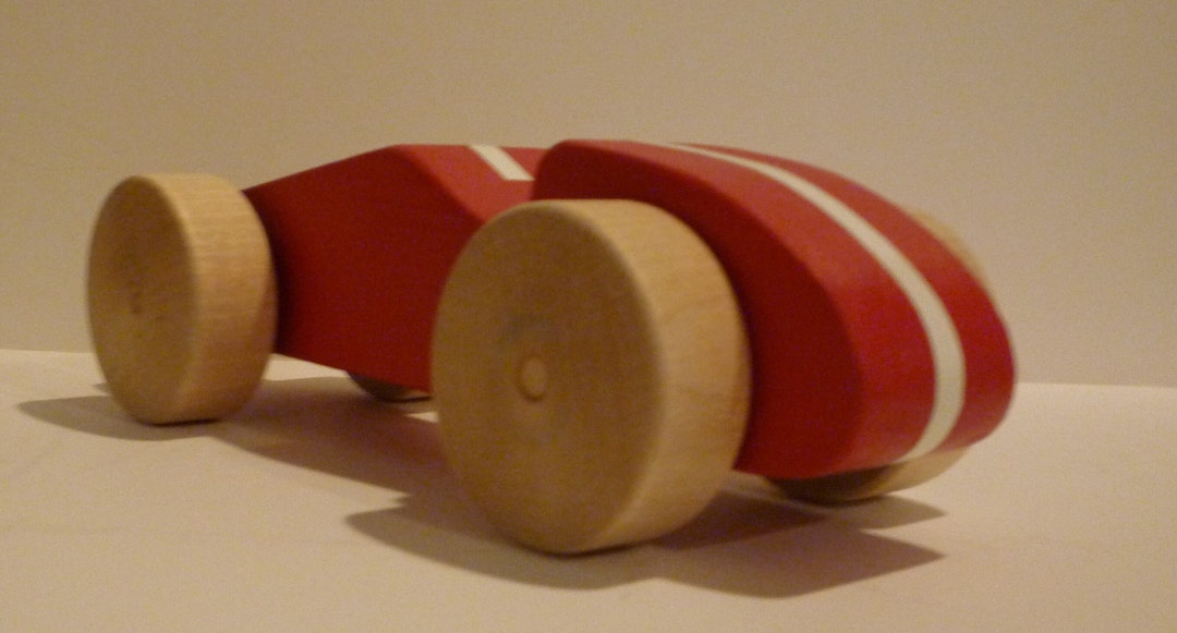 Toy Race Car - Toy Wooden Red Race Car - Handcrafted Wooden Toy Red ...