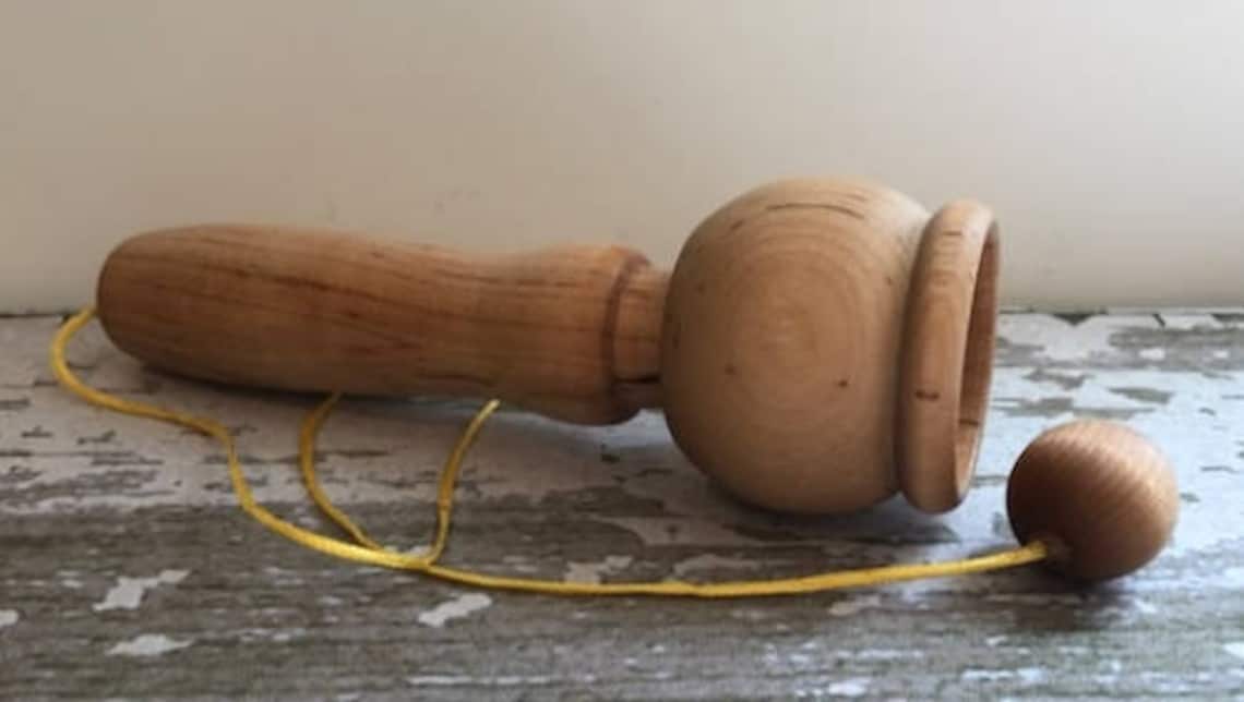 Toy Ball & Cup Game Handcrafted Natural Wood Toy Ball and | Etsy