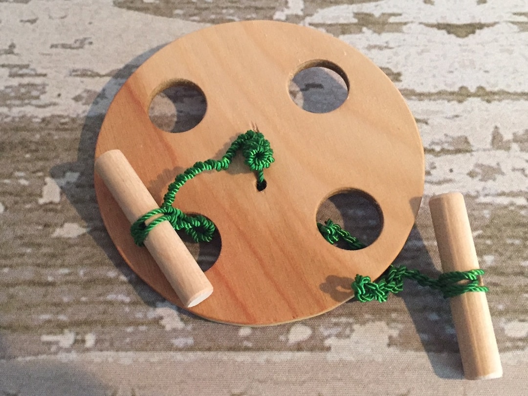 Handcrafted Wooden Toy Spinning Wheel: Coordination Exercise - Etsy