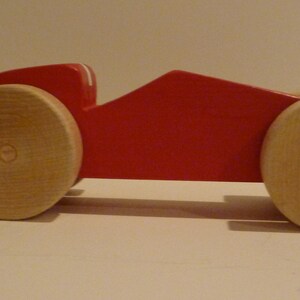 Toy Race Car - Toy Wooden Red Race Car - Handcrafted Wooden Toy Red ...