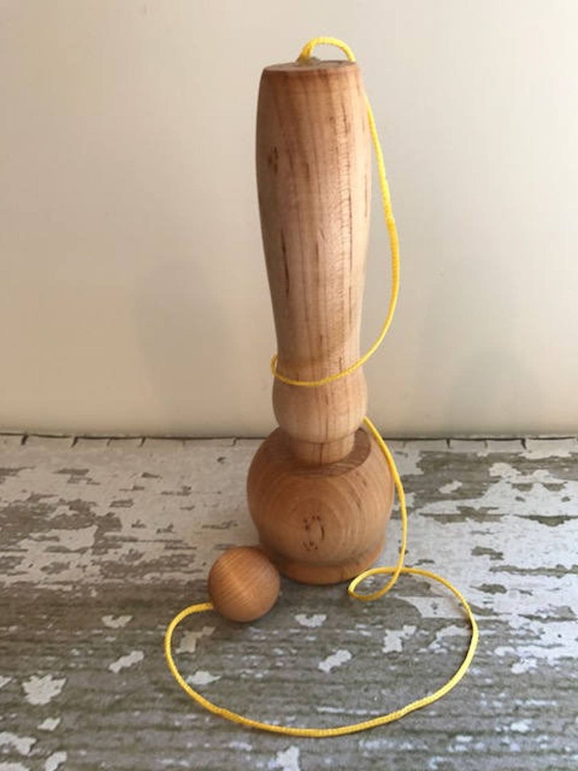 Toy Ball & Cup Game Handcrafted Natural Wood Toy Ball and | Etsy