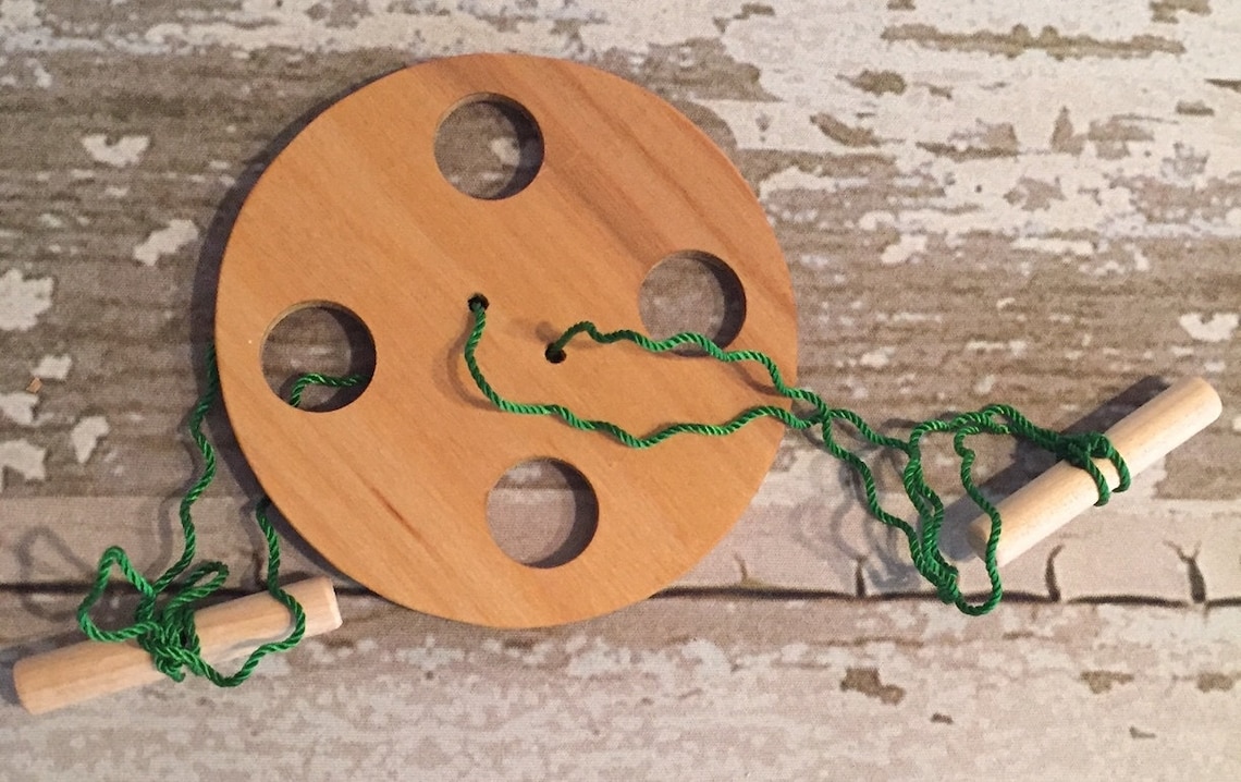 Handcrafted Wooden Toy Spinning Wheel: Coordination Exercise - Etsy