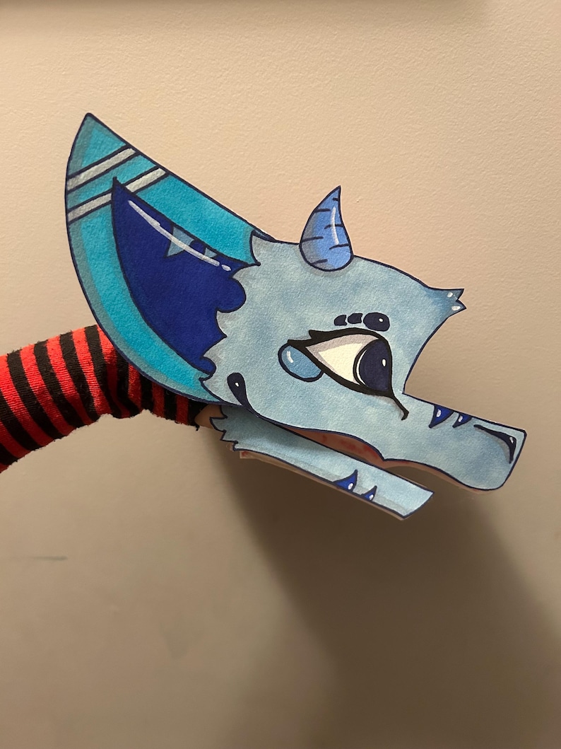 Paper Dragon Puppet - Etsy