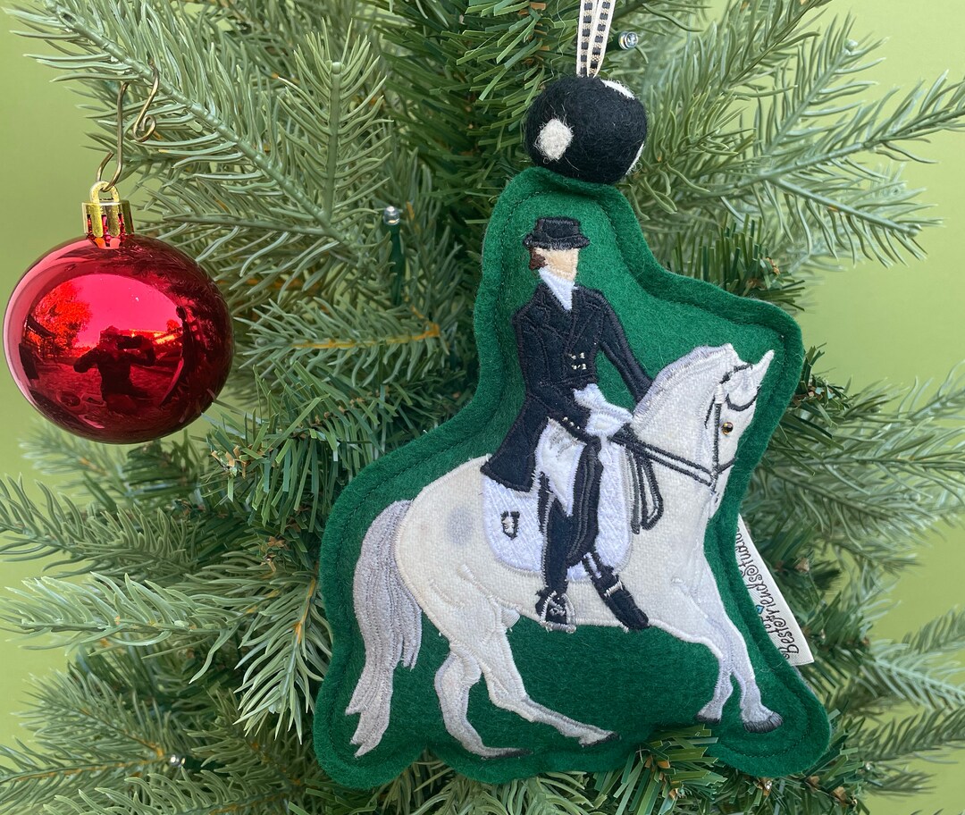 Equestrian, Dressage Rider Christmas Ornament, Horse Ornament, Horse ...