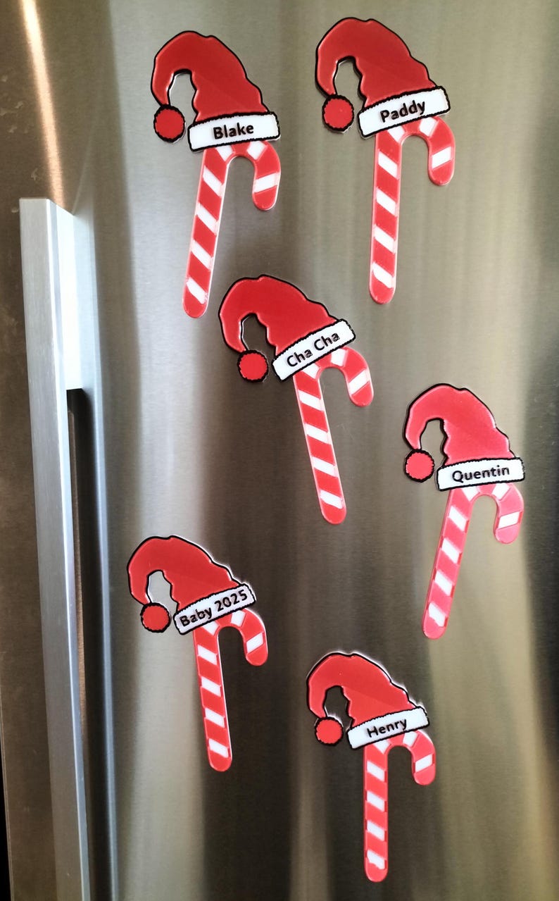 Candy Cane Bookmark 3D Printed With Magnet - Custom Name Option - Etsy