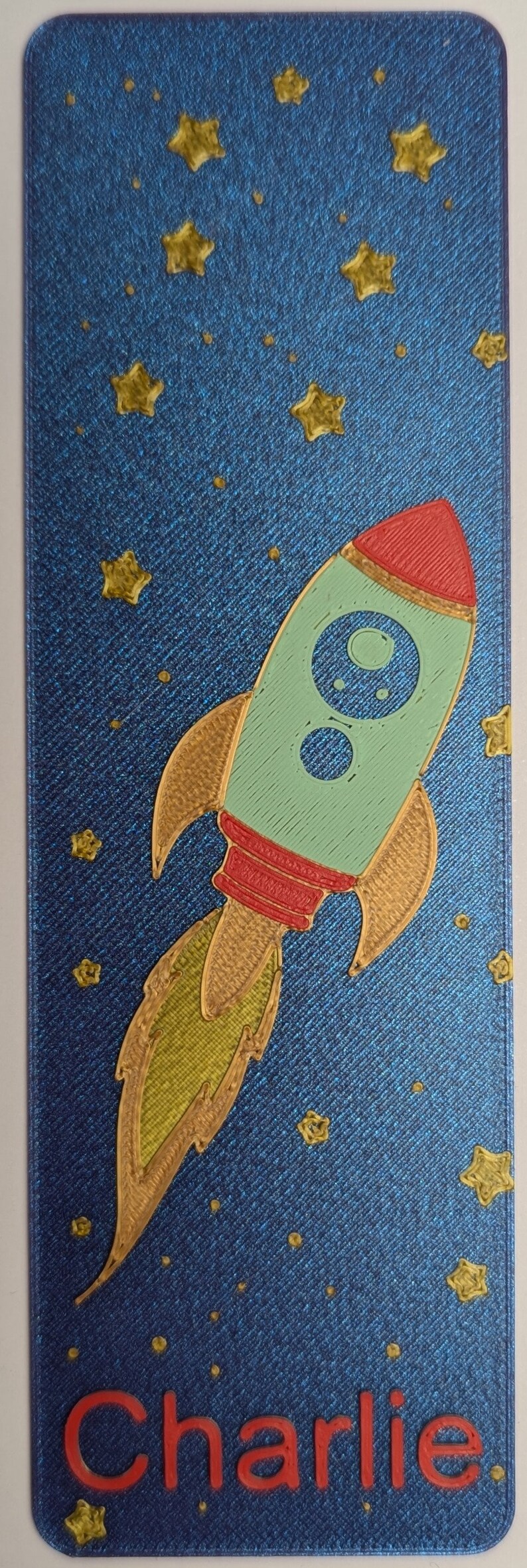 Kids Rocket Bookmark 3D Printed, Custom Name Option - Etsy