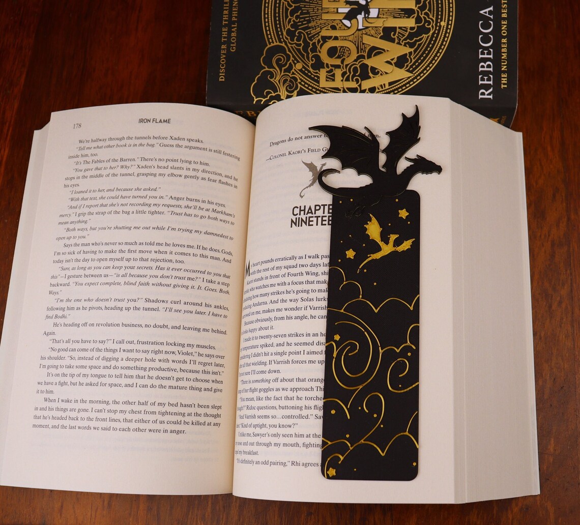 Dragon Bookmark 3D Printed - Fourth Wing Fans - Etsy