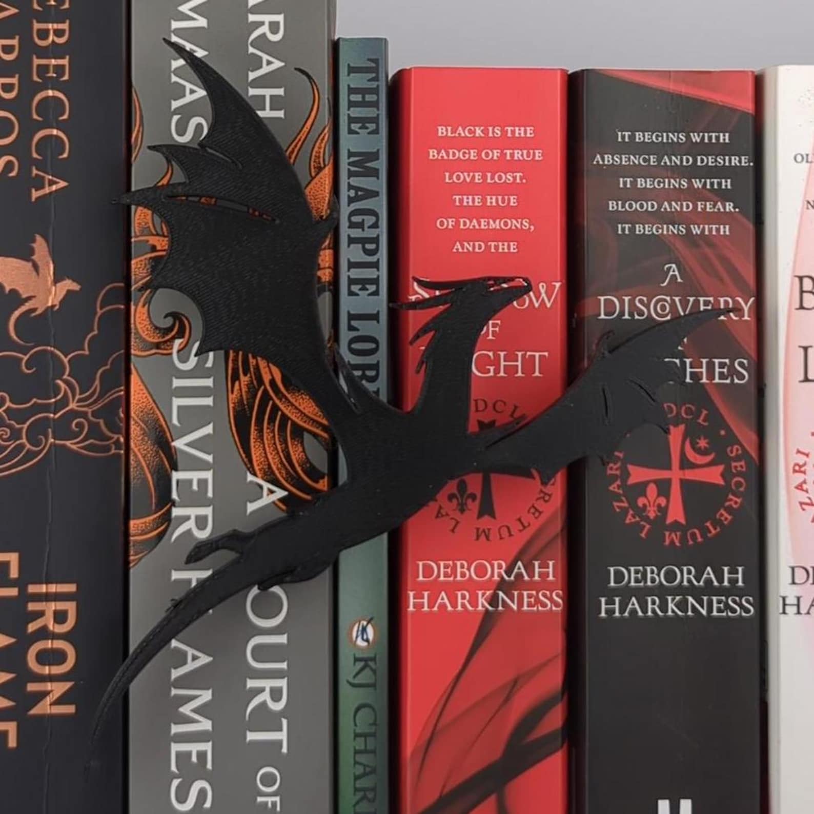 Fantasy Dragons Magnetic Bookshelf Display, 3D Printed - Fourth Wing ...