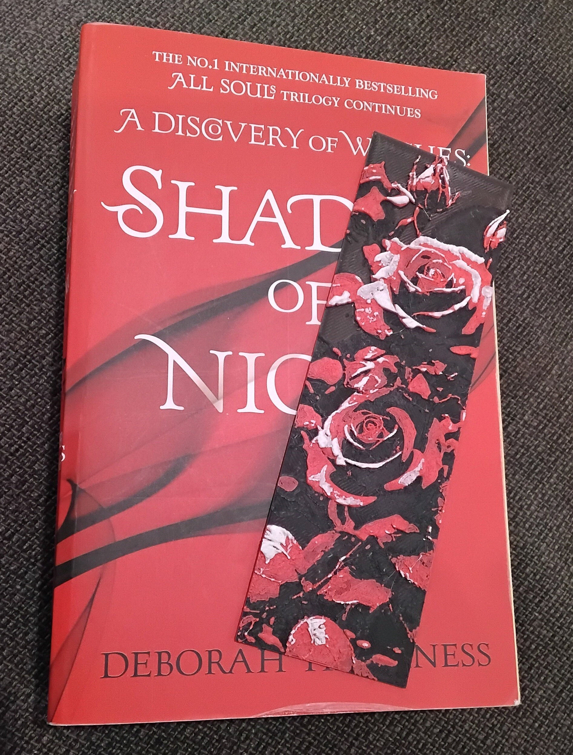 Red Roses Bookmark 3D Printed, Textured Red and Black Design - Etsy