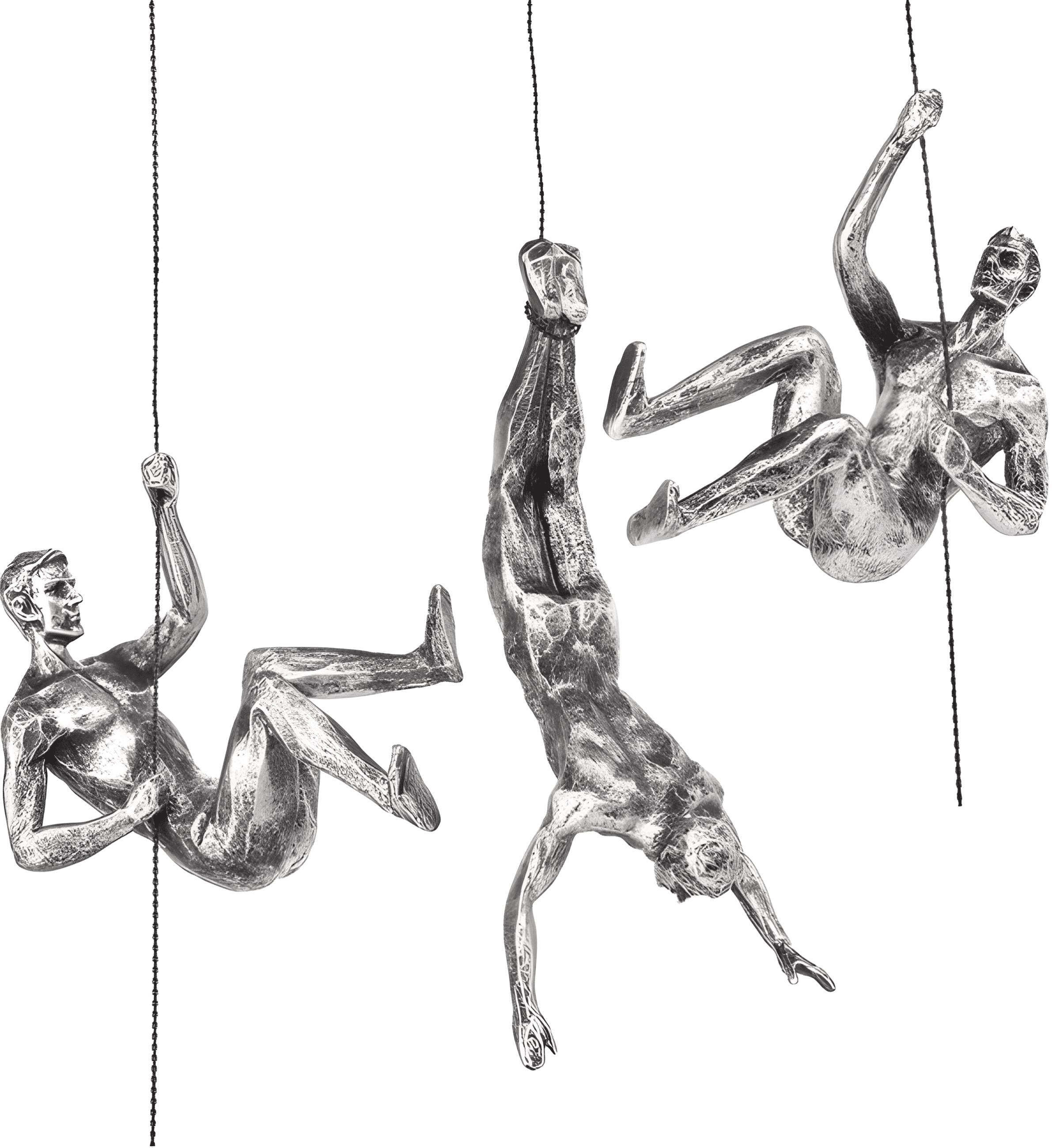 Climbing Man Wall Sculpture: Polyresin Rock Climbing Decor, Set of 6 - Etsy