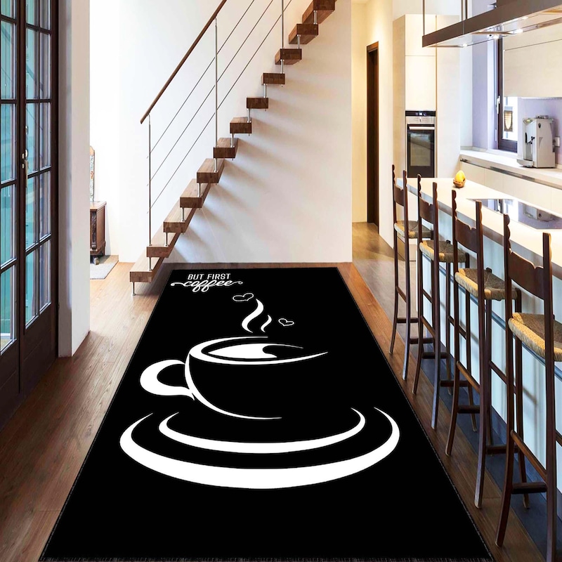 Kitchen Coffee Themed Rug - Etsy