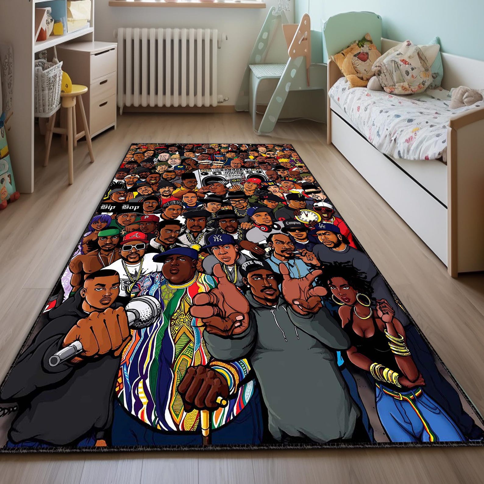 Music Rug, Rap Singer Rug, Personalized Rug, Area Rug, Housewarming ...