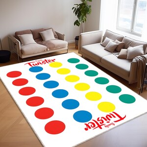 Twister Rug, Game Area Rug, Custom Family Game Carpet, Housewarming ...