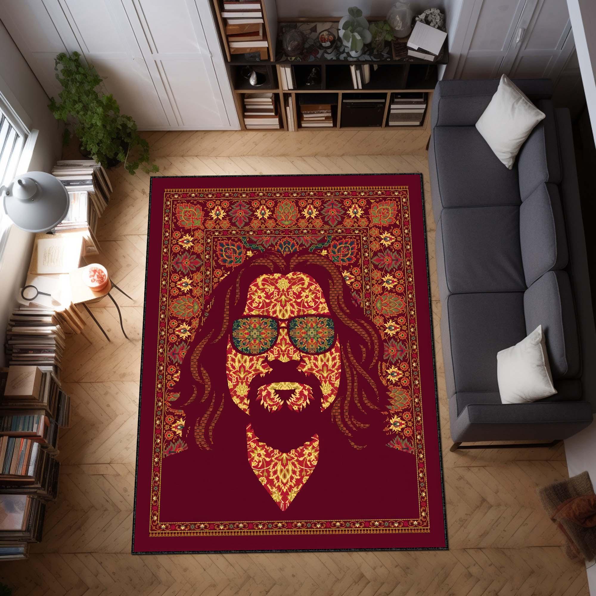 The Dude Abides Big Lebowski ,the Dude Rug Carpet, the Big Lebowski Rug ...