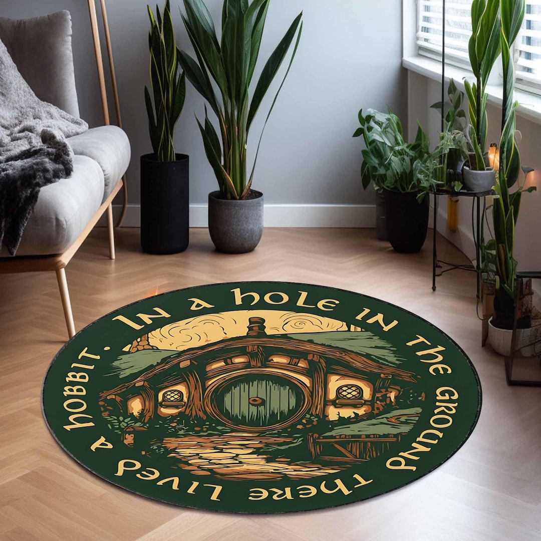 Lotr CD Rug, LOTR Round Rug, Circle Rug, Lord of the Ring Carpet ...