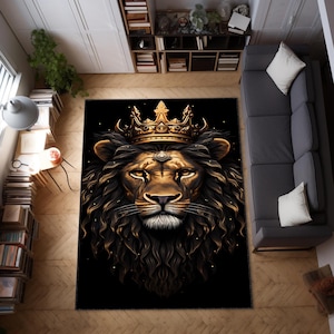 Lion Rug, Area Rug, African Lion Carpet, Housewarming Gift, Custom Gift ...