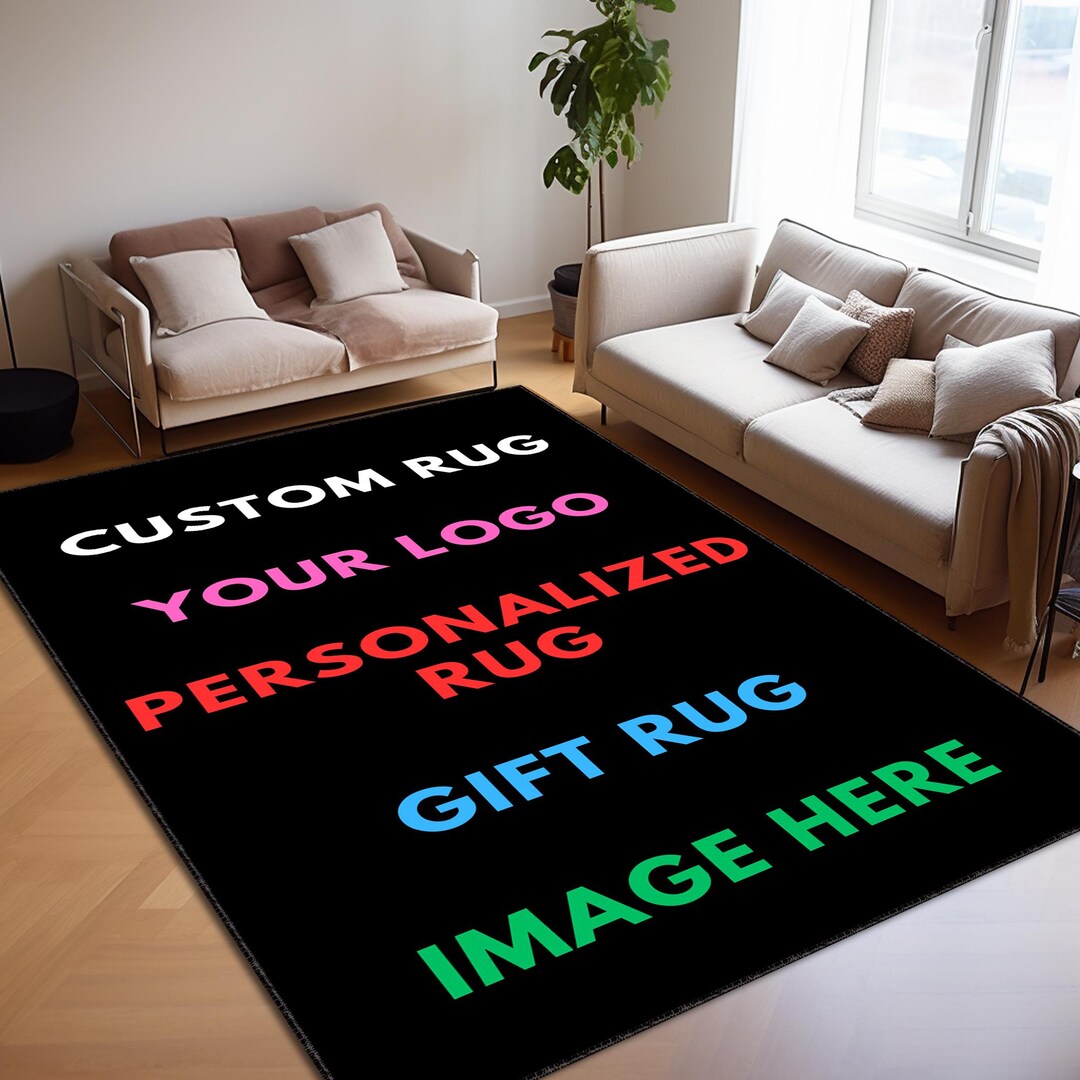 Personalized Rug, Area Rug, Company Logo Carpet, Housewarming Gift ...