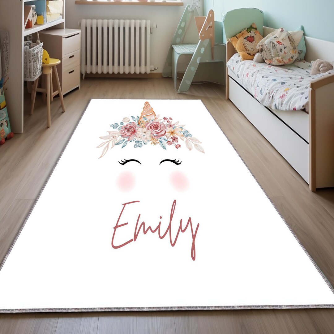 Personalized Rug, Add Your Name Rug, Kids Room Rug, Nursery Rug ...