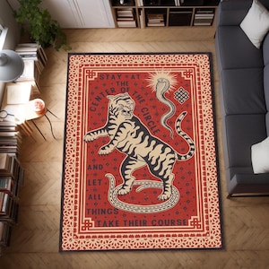 Tibetan Tiger Rug, Area Rug, African Tiger Carpet, Housewarming Gift ...