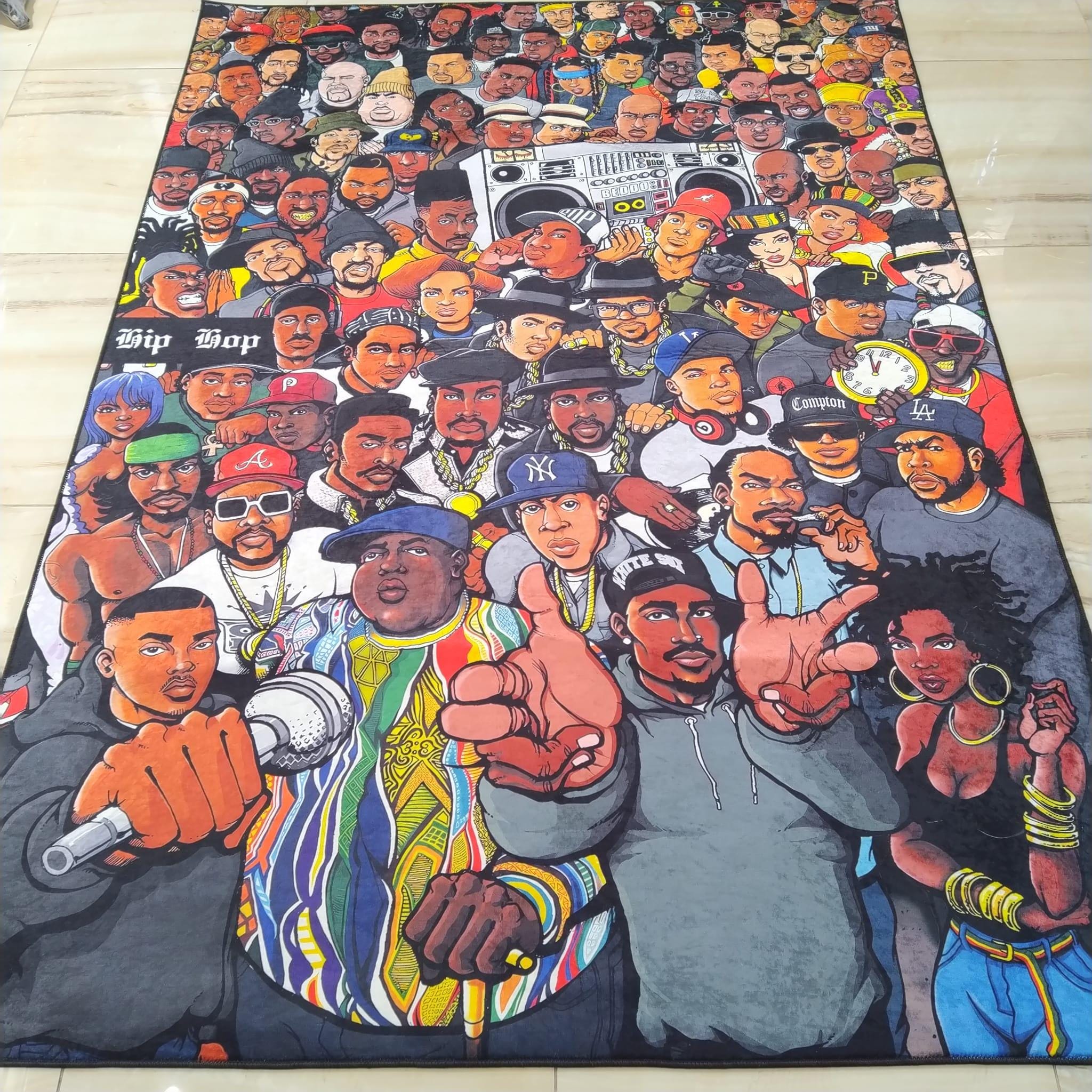 Music Rug, Rap Singer Rug, Personalized Rug, Area Rug, Housewarming ...
