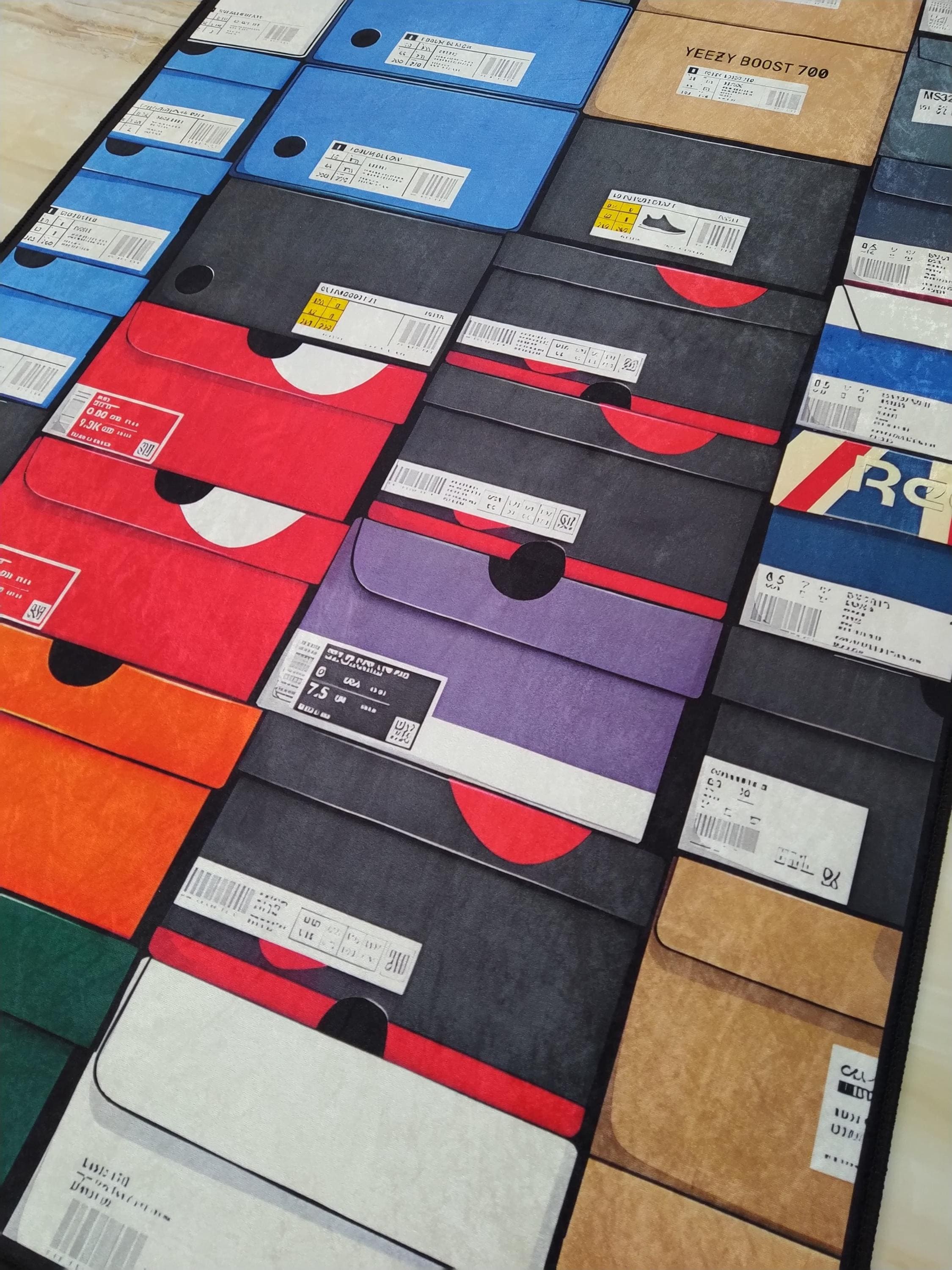Sneakers Shoes Pattern Rug, Sneakers Shoes Box Rug, Shoes Decor, Shoes ...