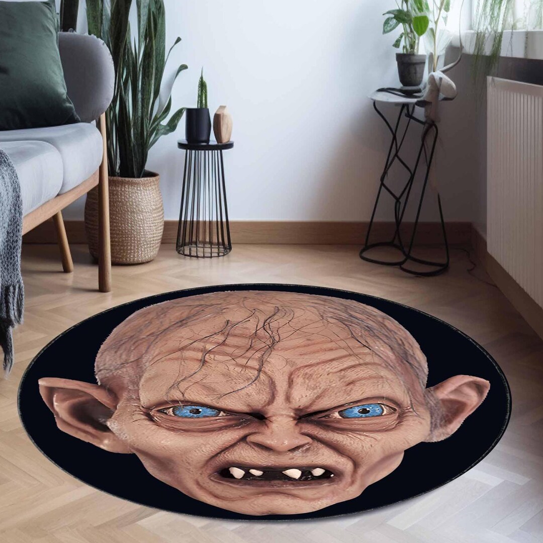 Gollum Round Rug, Lord of the Ring Rug, Funny Memes Carpet ...