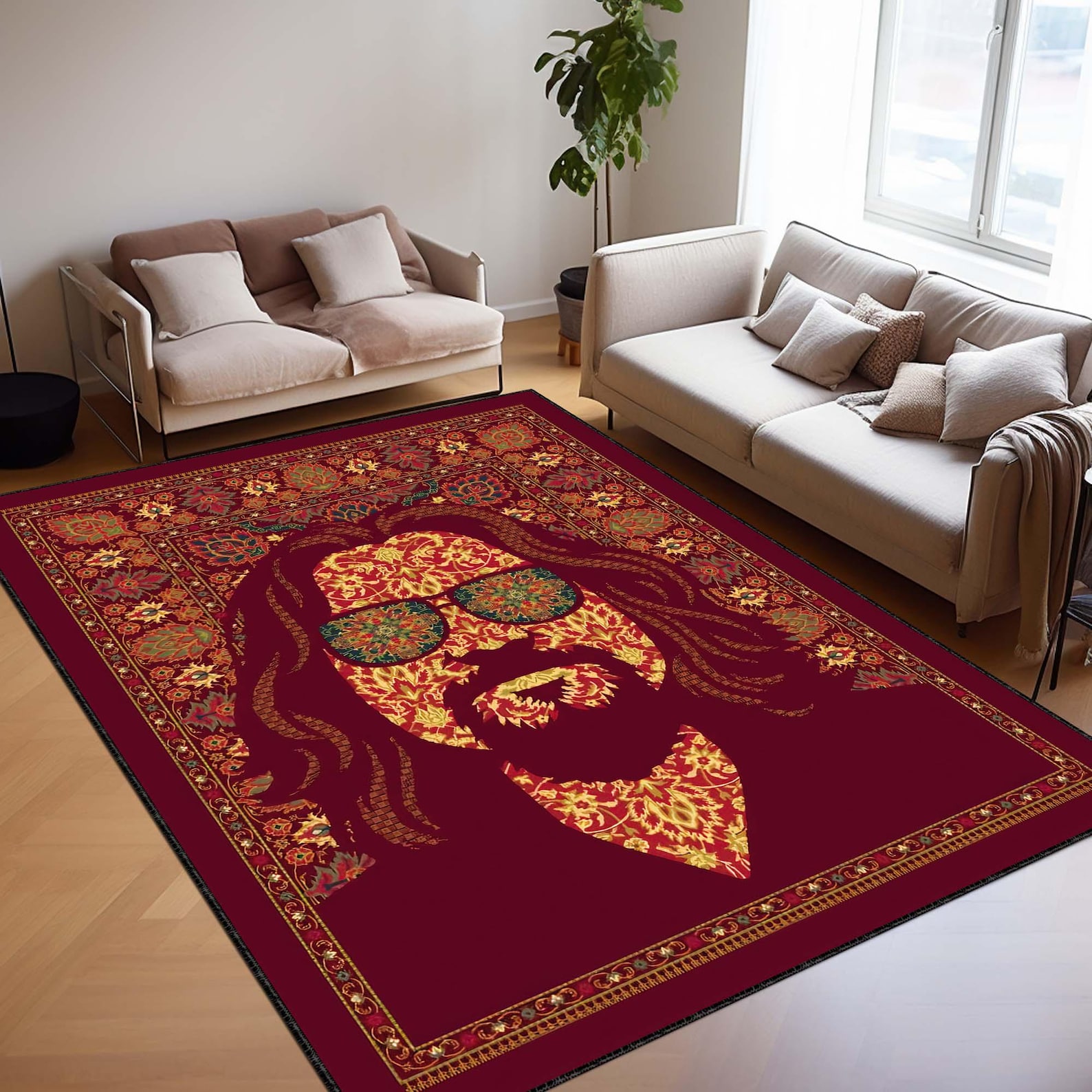 The Dude Abides Big Lebowski ,the Dude Rug Carpet, the Big Lebowski Rug ...