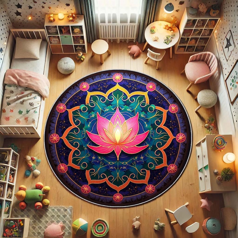 Round Yoga Mat - Etsy