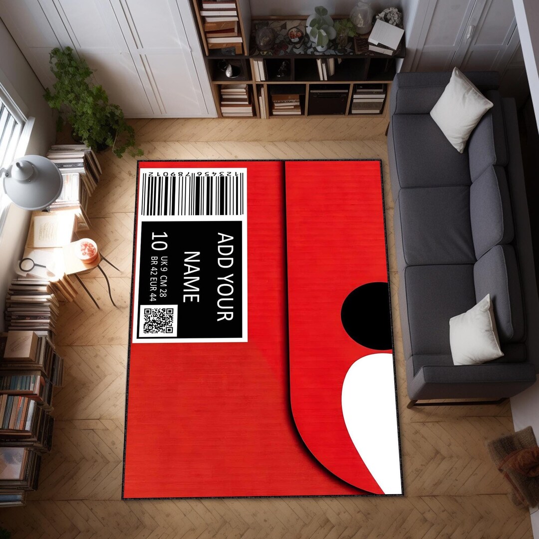Custom Sneaker Rug, Streetwear Rug, Basketball Shoe Mat for ...