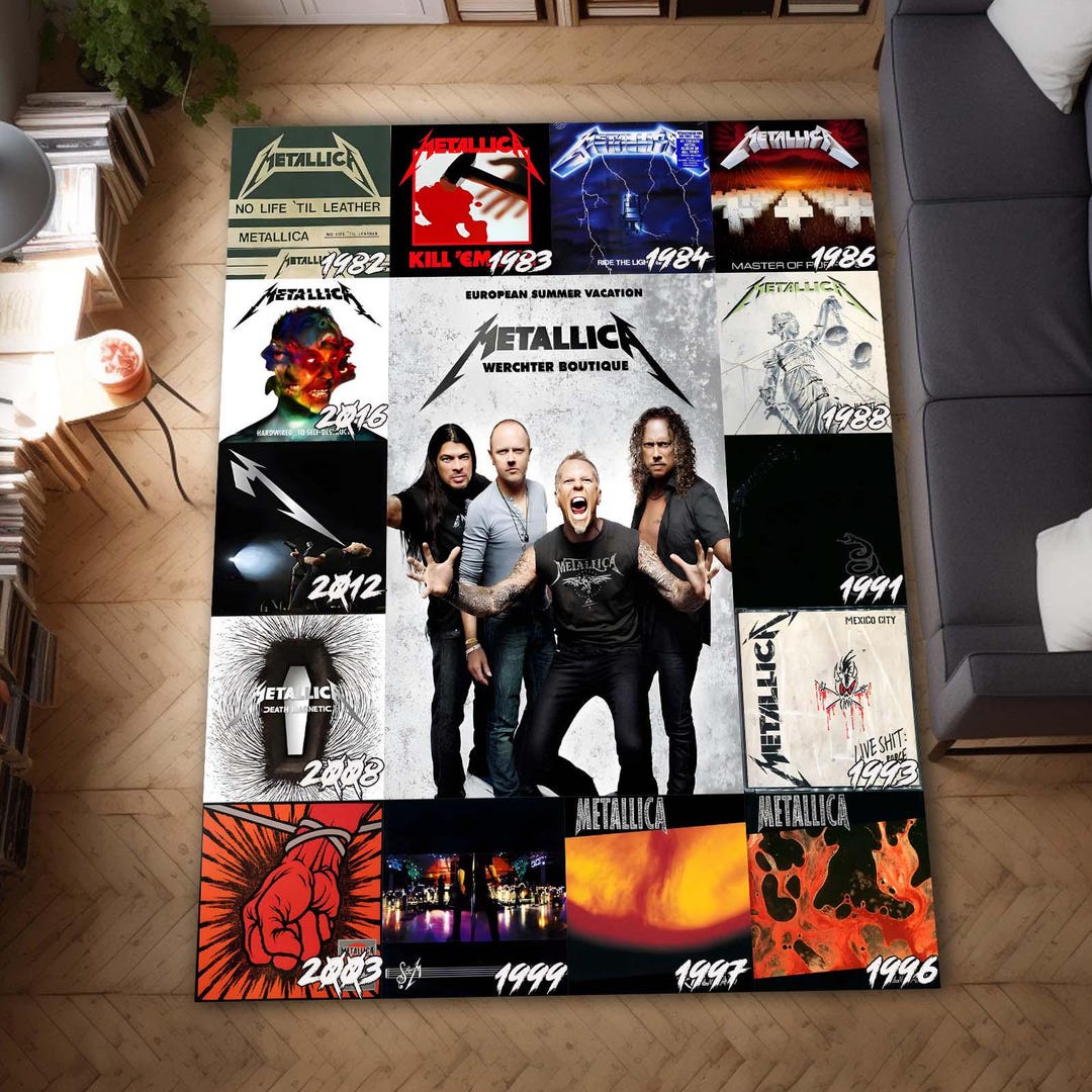 Collage Rug, Rock N Roll Rug, Hard Music Carpet, Housewarming Gift ...