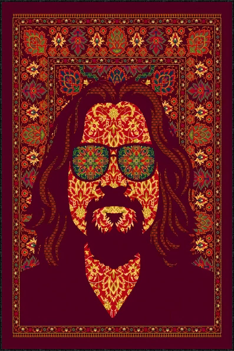 The Dude Abides Big Lebowski ,the Dude Rug Carpet, the Big Lebowski Rug ...