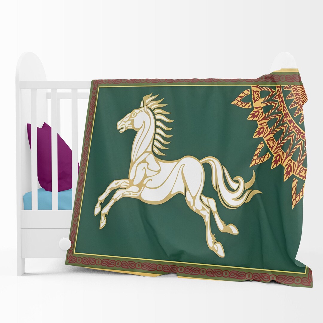 LOTR Rohan Horse Blanket , Personalized Gift Blanket, LOTR Baby Blanket ...