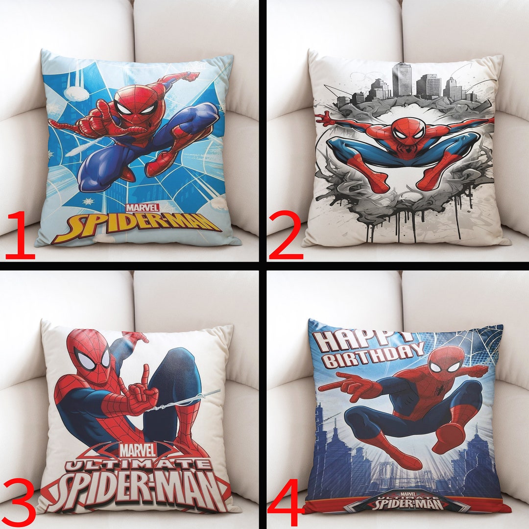 Spiderman Pillow Case, Pillow Cover, Kids Room Pillowcase, Colorful ...