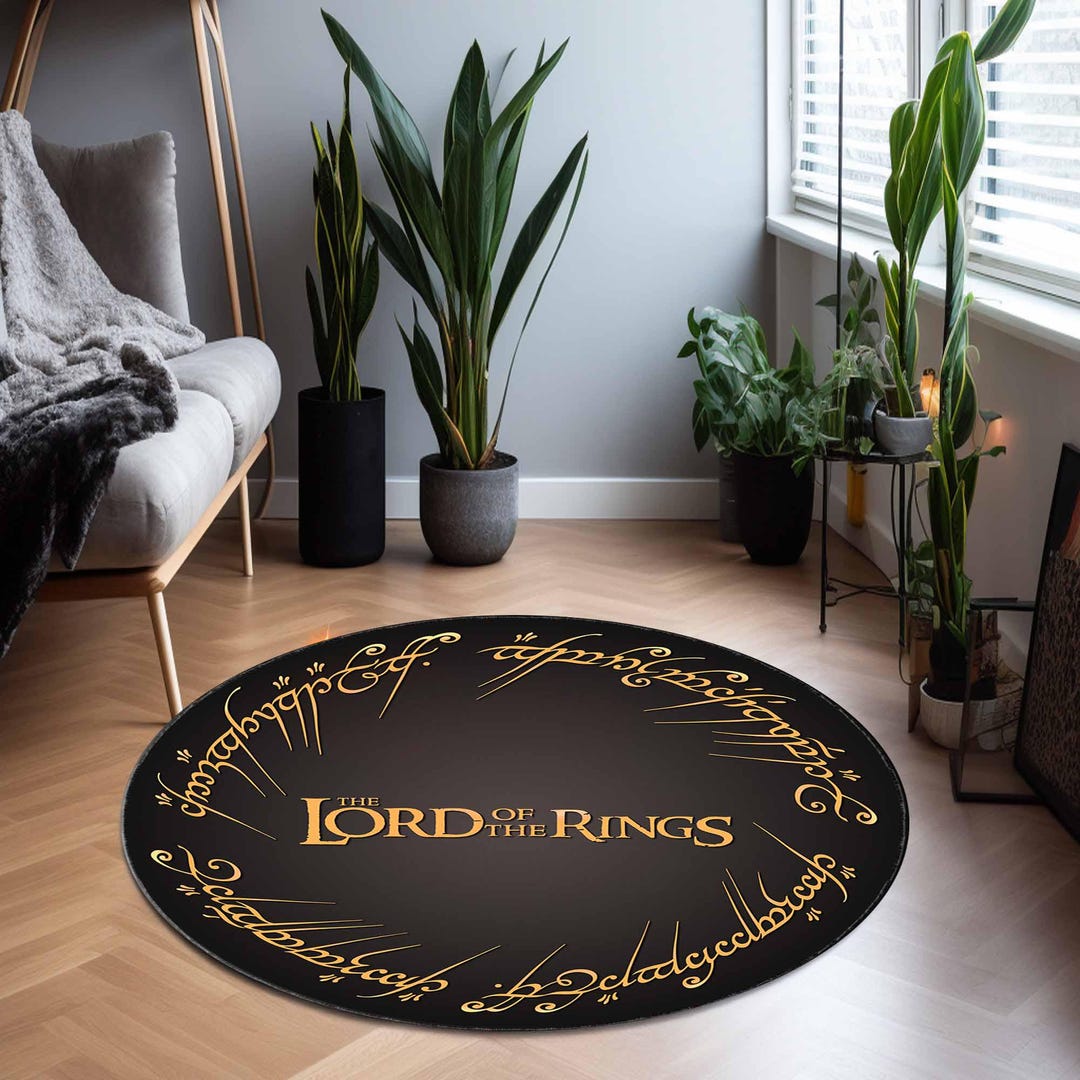 Lotr CD Rug, LOTR Round Rug, Circle Rug, Popular Carpet, Housewarming ...