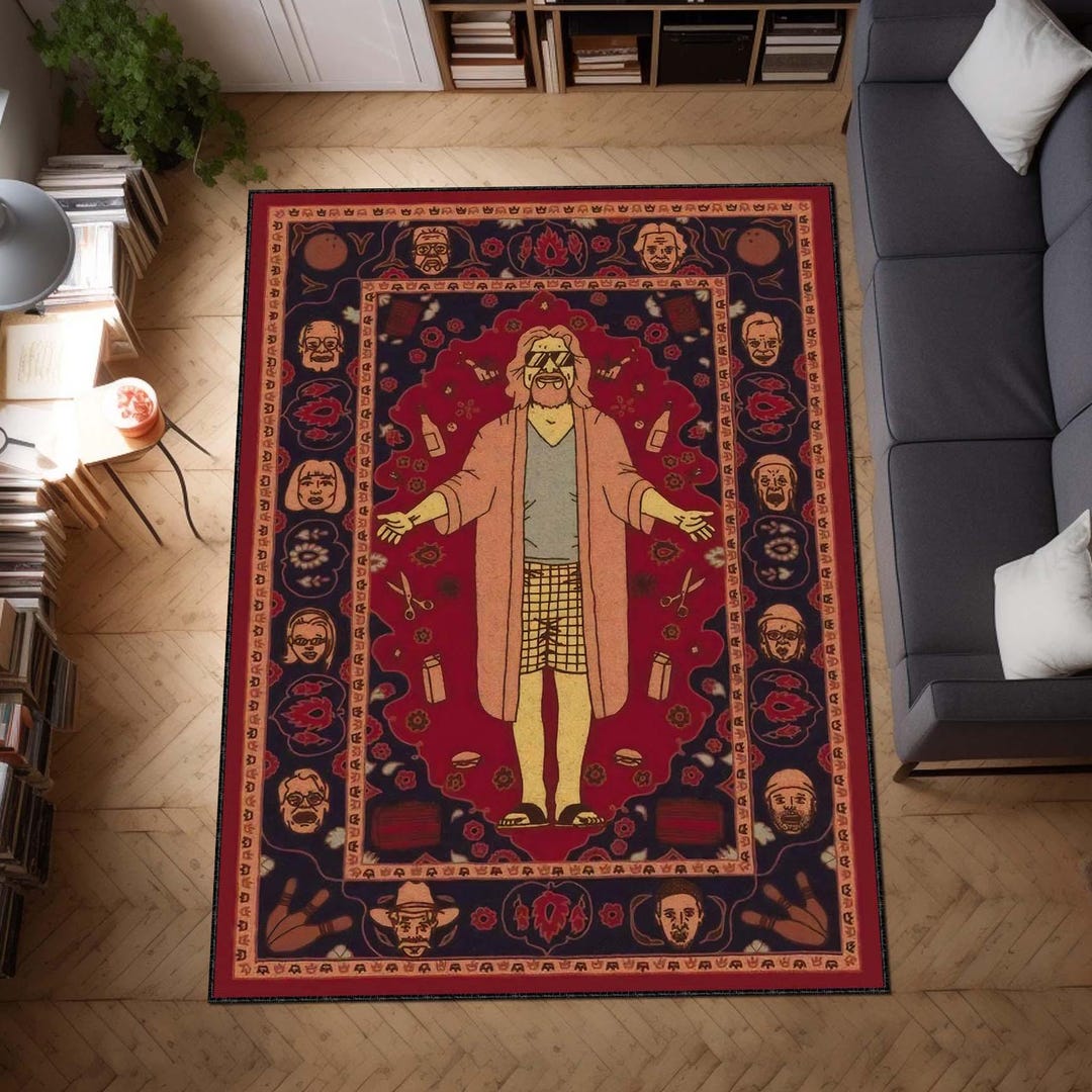 The Dude Abides Big Lebowski ,the Dude Rug Carpet, the Big Lebowski Rug ...