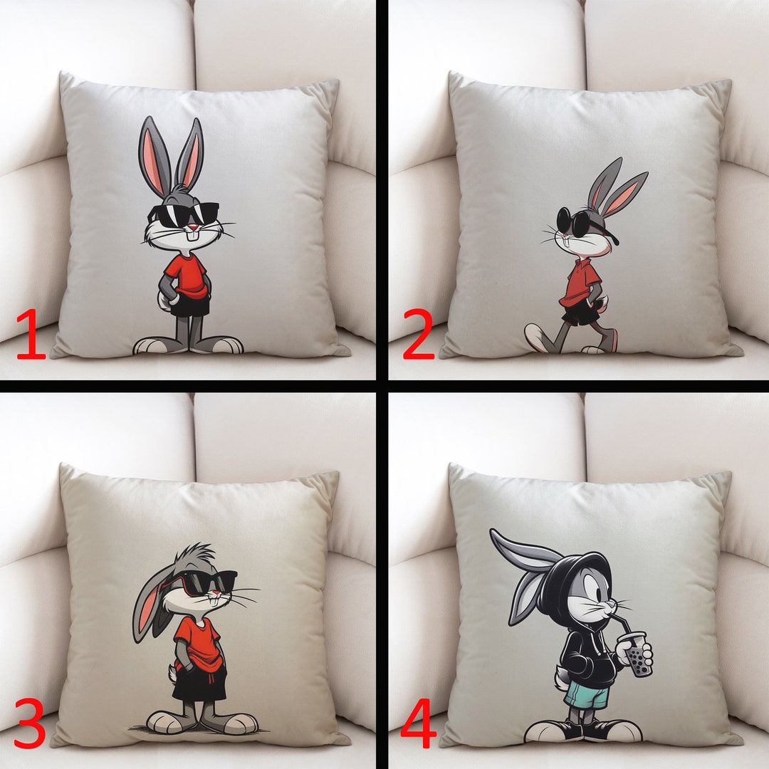 Bugs Bunny Pillow Case, Kids Room Pillow Cover, Mood Pillowcase ...