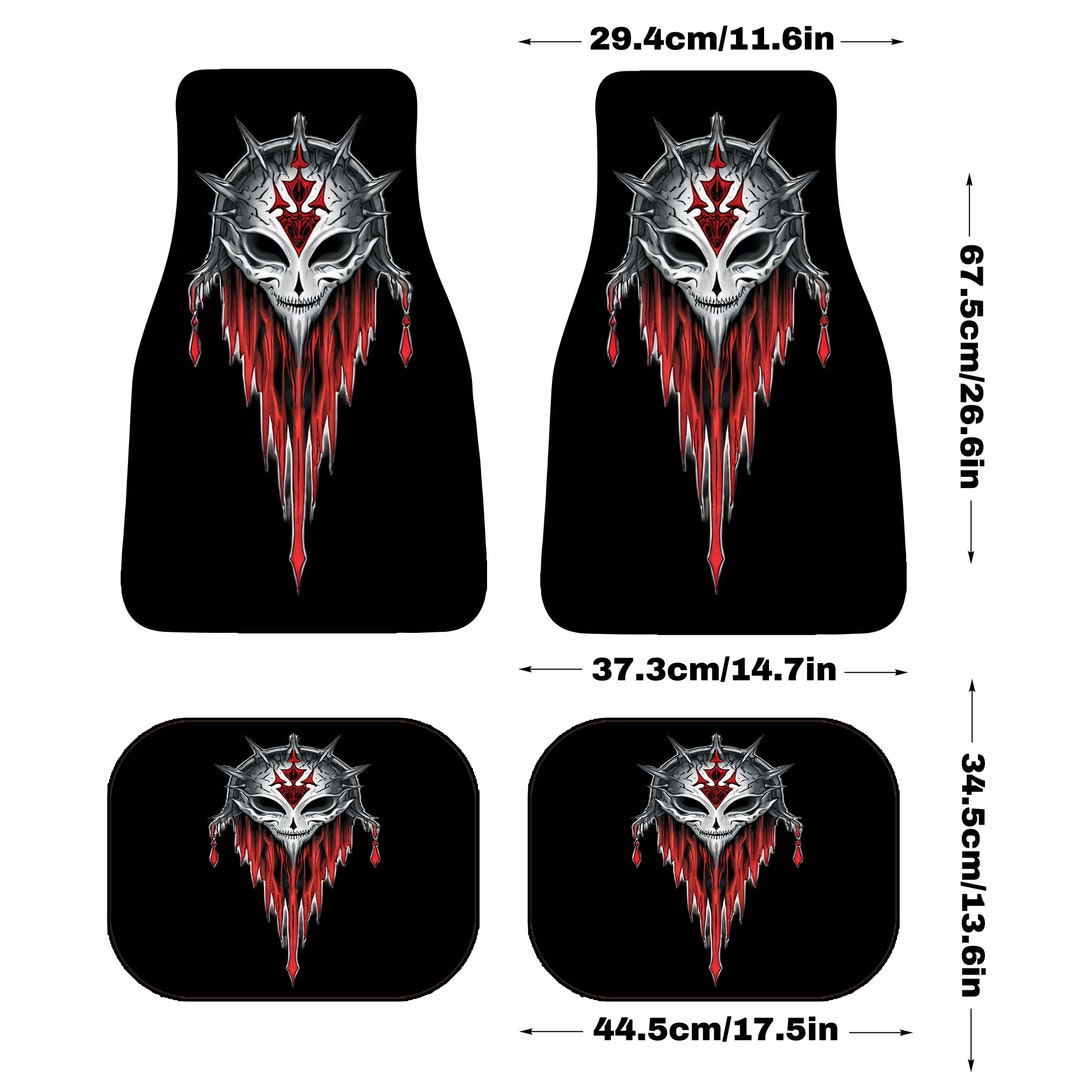 Custom Car Mat, Car Accessories, Custom Car Gift, Skull Car Tuning ...