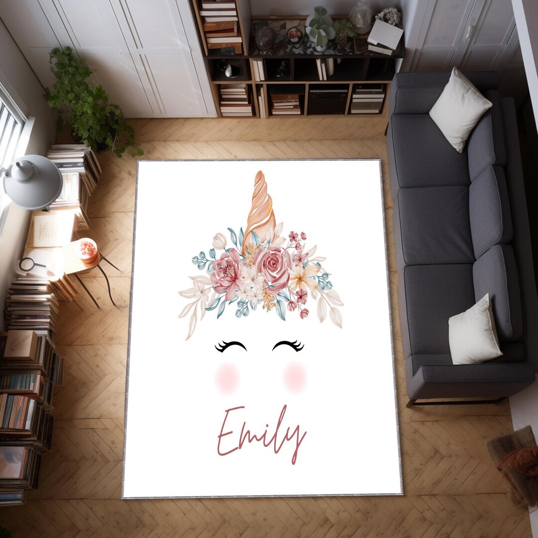 Personalized Rug, Add Your Name Rug, Kids Room Rug, Nursery Rug ...