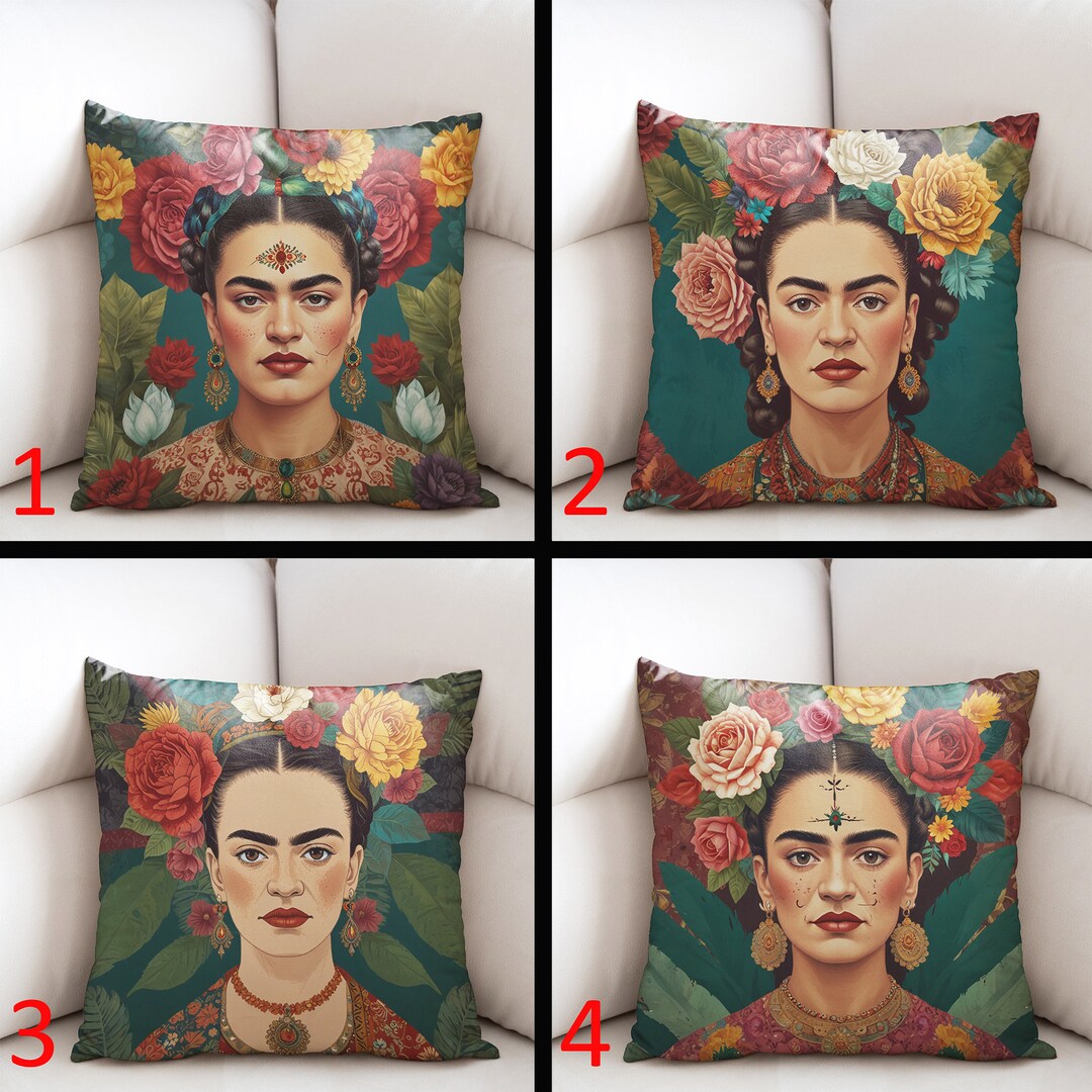 Frida Kahlo Pillow Case, Frida Pillow Cover, Minimalist Pillowcase ...