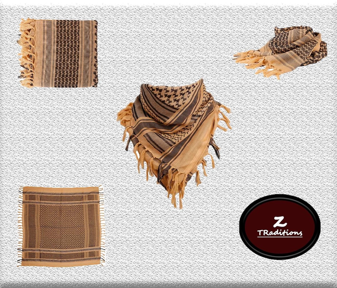 Tan Palestine Keffiyeh Shemagh Scarf for Gift Gift for Him Authentic ...