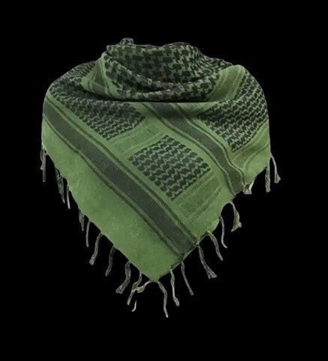 Green Palestine Keffiyeh 100% Cotton Handcrafted Traditional Pattern ...