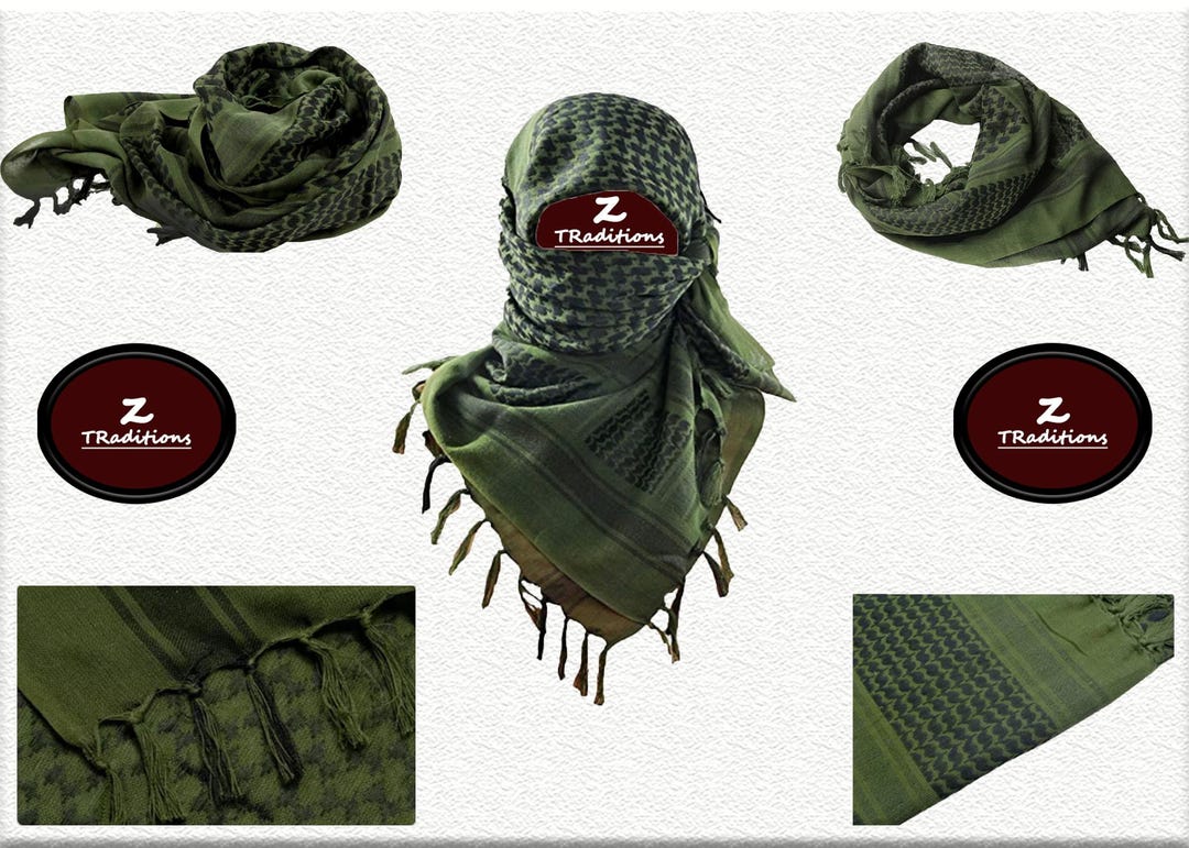 Green Palestine Keffiyeh Shemagh Authentic Palestinian Keffiyeh Soft ...