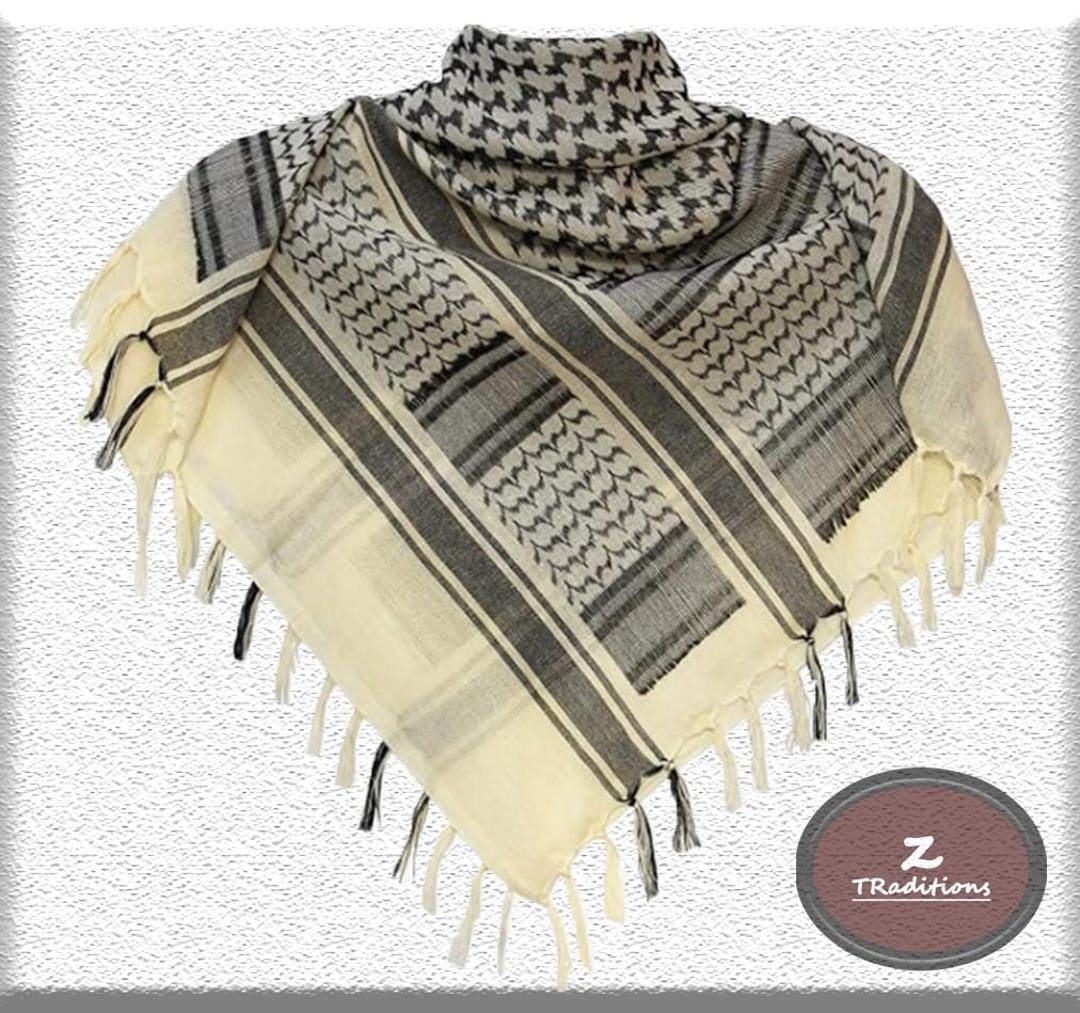Yellow Tactical Keffiyeh Shemagh Palestine Scarf Shawl Neck Cover Head ...