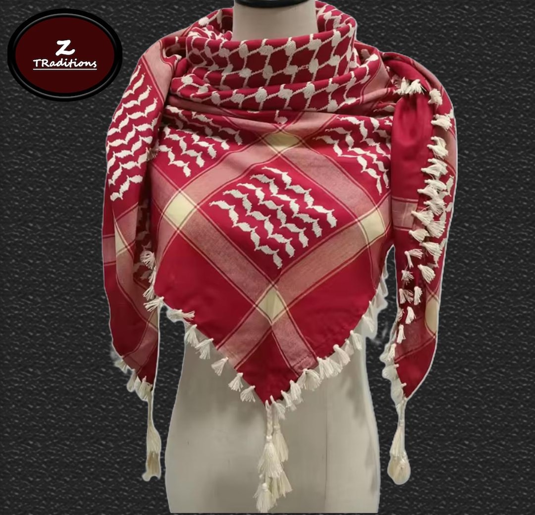 Jericho Sun Keffiyeh | Palestine Keffiyeh | Middle East Adult Cotton ...