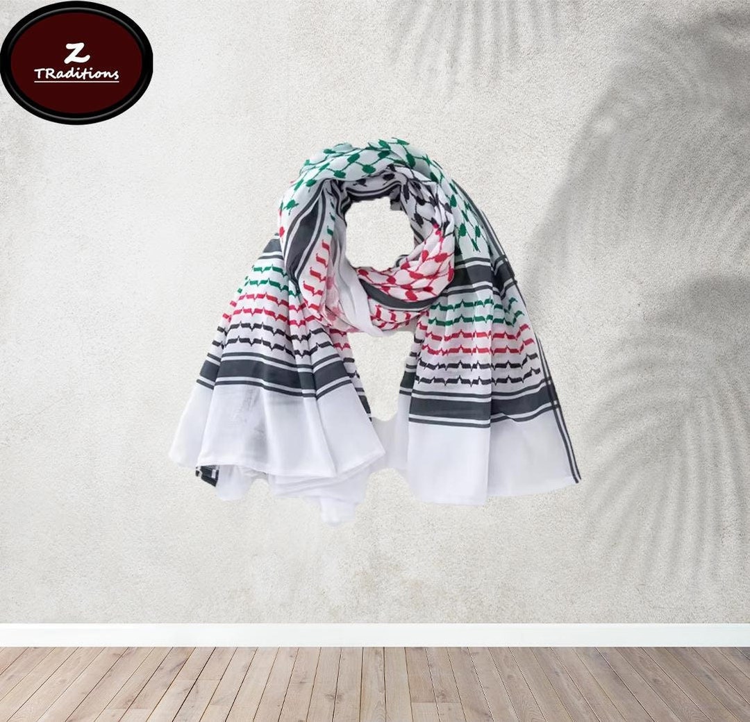 Palestine Shemagh Scarf Shawl With Tassels for Men & Women | Unisex ...
