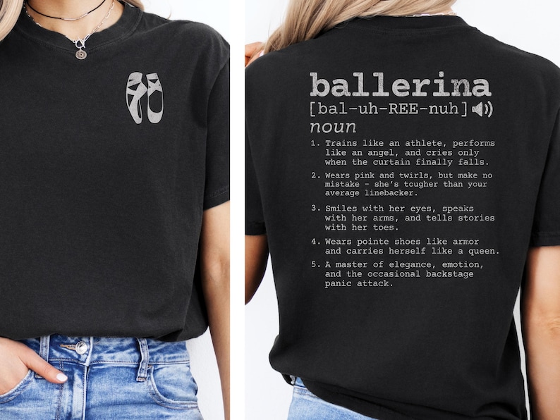 Definition of a Ballerina Shirt | Ballet Tee for Dance Girls & Teens ...