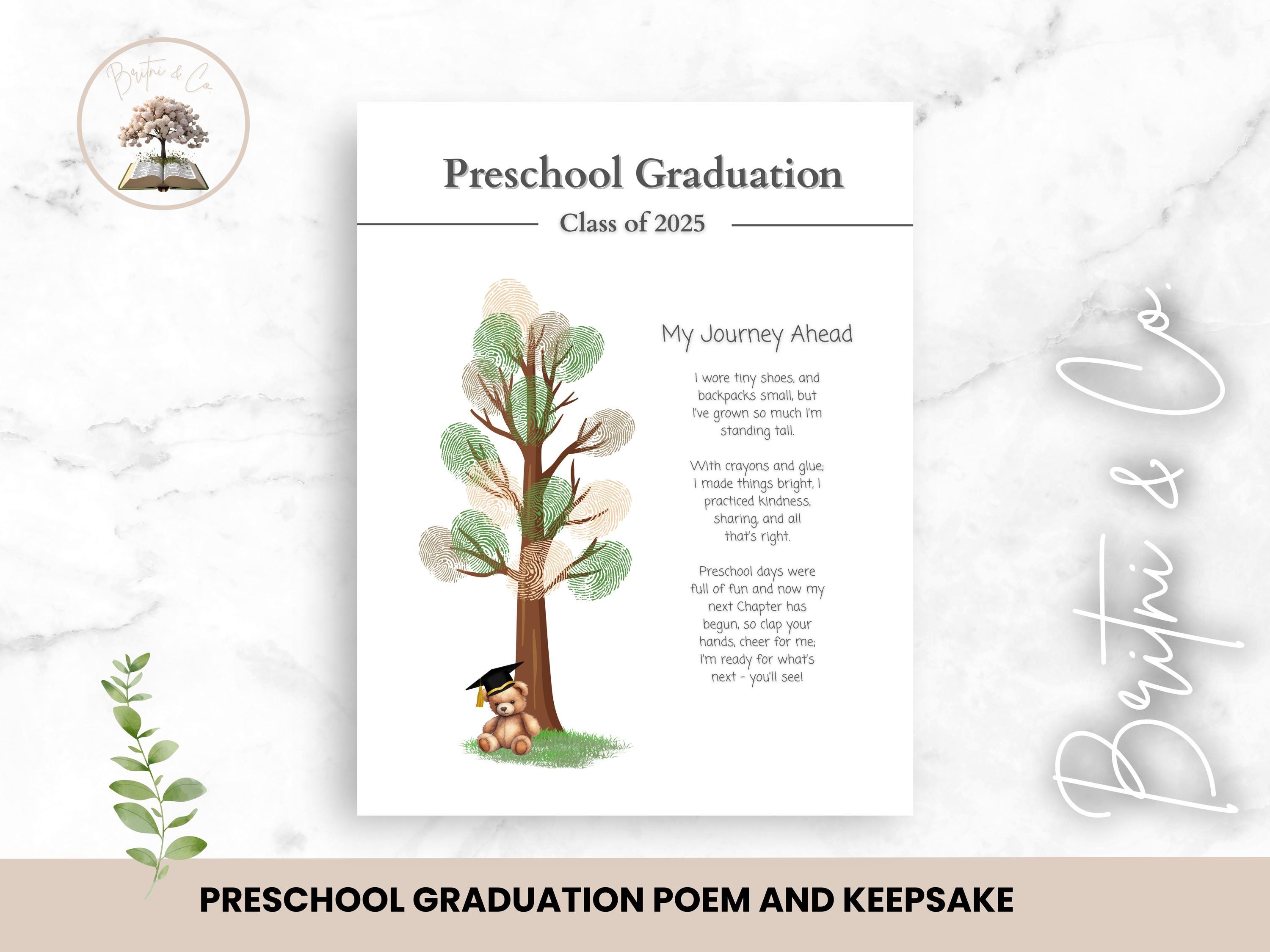 Preschool Graduation Poem and Handprint/ Fingerprint Craft for the Last ...